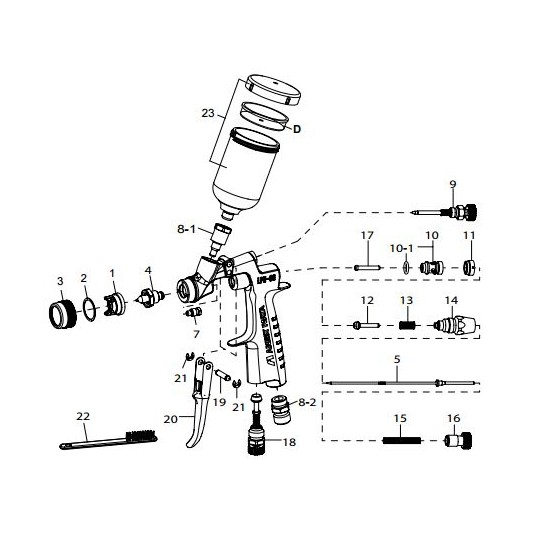 Buse Iwata Pistolet LPH80 - Diamètre 0.8mm - Dispo